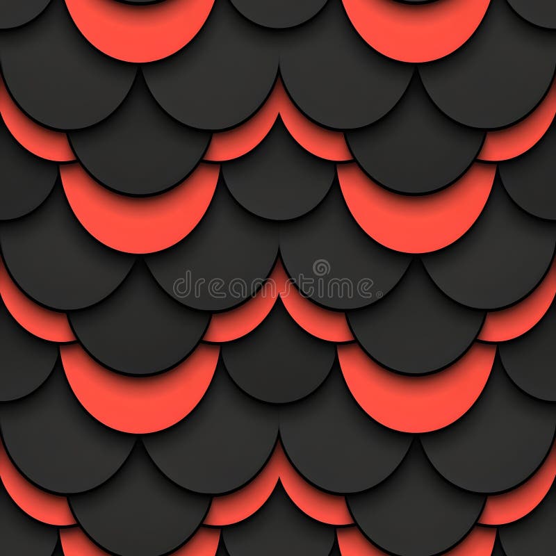Black and Red Scales Seamless Pattern Abstract Background. Wallpaper ...