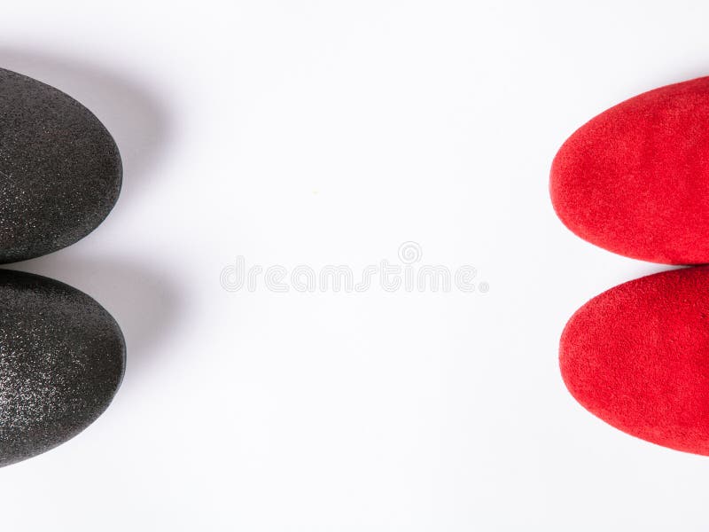 Black and Red Shoes on Low Heel Stock Image - Image of object, life ...