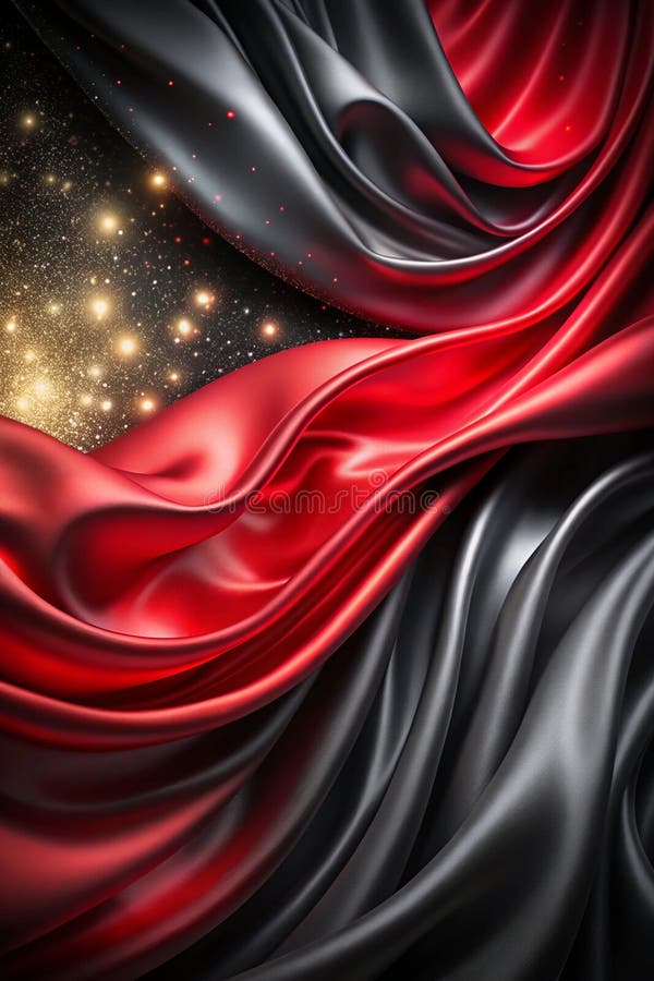Black Red Silk Satin Gradient Abstract Background Stock Illustration ...