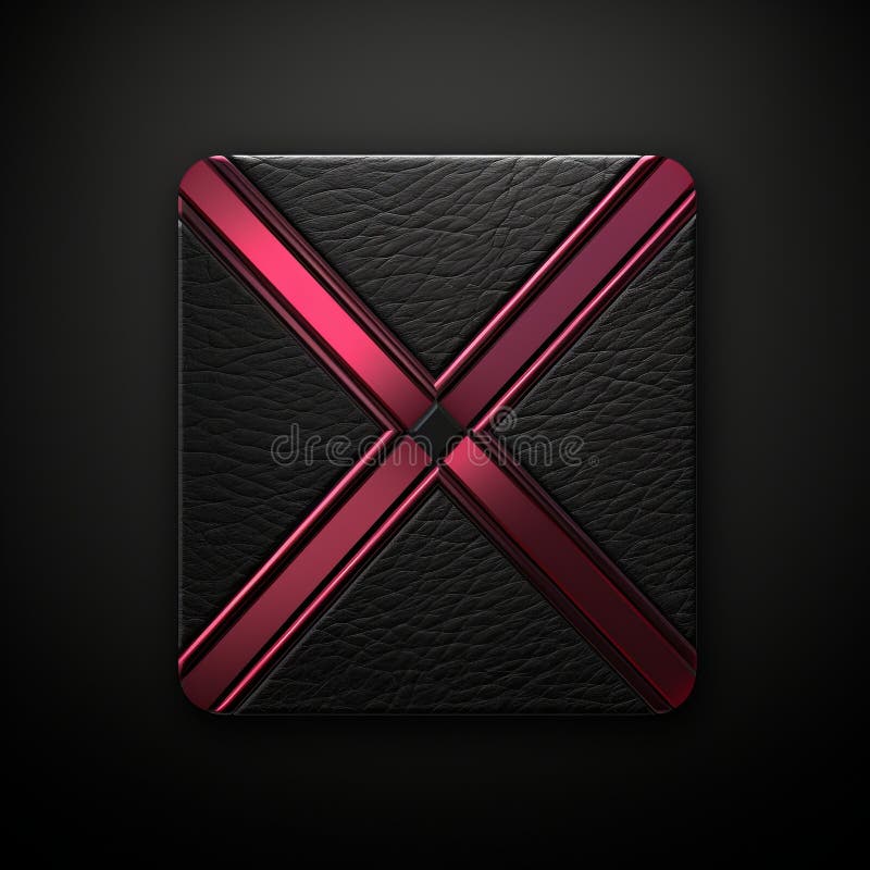 A Black and Red Square with a Red Cross on it Stock Illustration ...