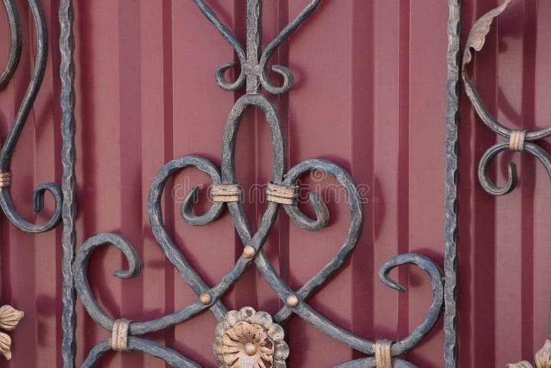 Black Red Texture of Iron Forged Rods in the Pattern Stock Image ...