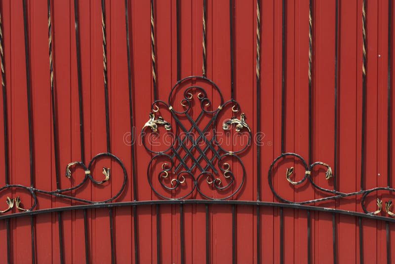 Black Red Texture of Iron Forged Rods in the Pattern on the Metal Wall ...