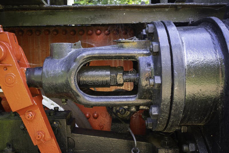 A Black and Red Train Engine with a Red Handle Stock Photo - Image of ...
