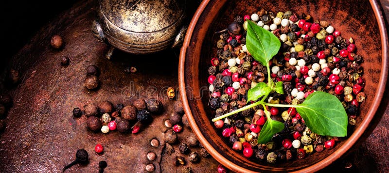 Different Kinds of Peppercorns. Stock Photo - Image of cayenne, seed ... Different Kinds of Peppercorns. Stock Photo - Image of cayenne, seed ...