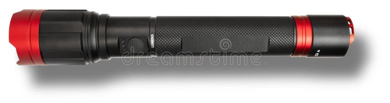 Shadow Under a Long Metal Flashlight Stock Image - Image of grey ...