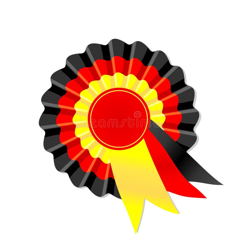 Black, Red and Yellow Rosette Stock Vector - Illustration of rosette ...