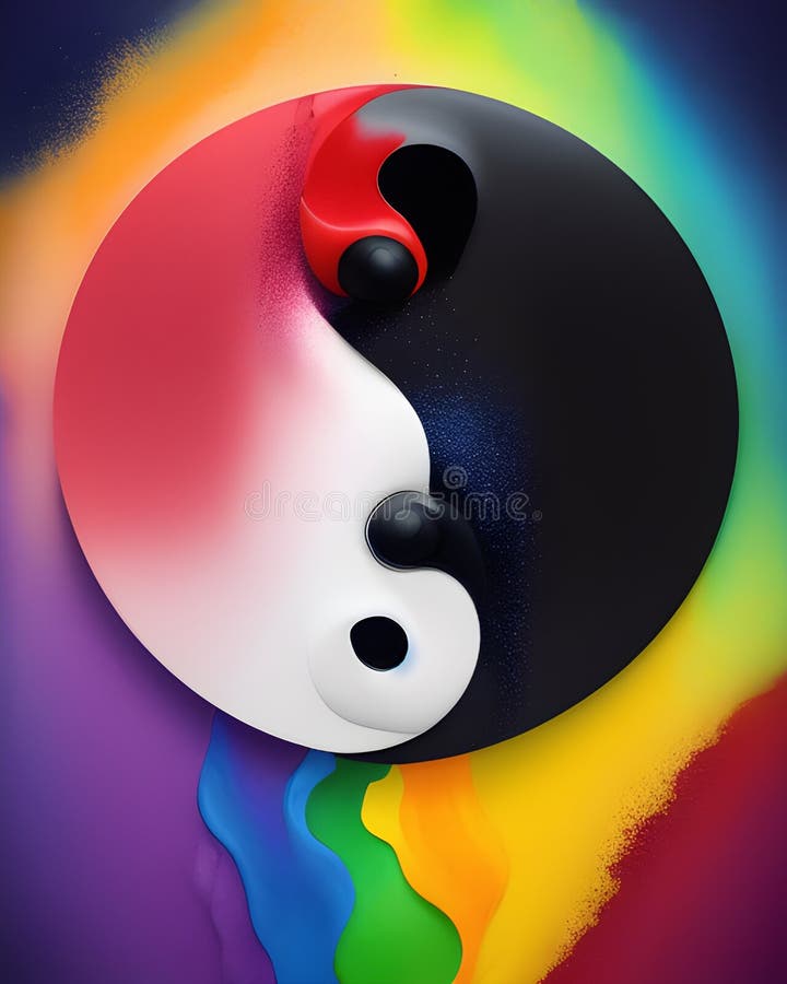 Black and red ying yang stock illustration. Illustration of ying ...