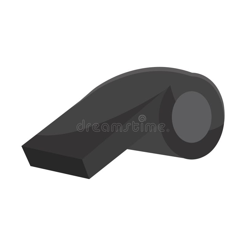 Black Referee Whistle Icon. Vector Stock Vector - Illustration of blow ...
