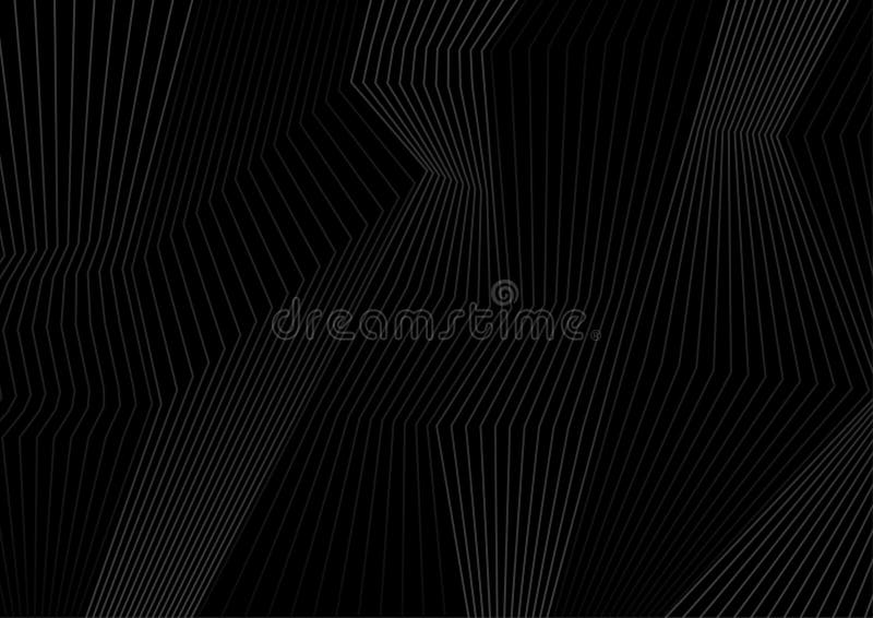 Black Refracted Curved 3d Lines Abstract Background Stock Vector - Illustration of abstract ...