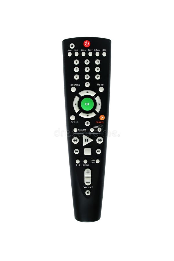 Black remote control stock image. Image of power, management - 13937279