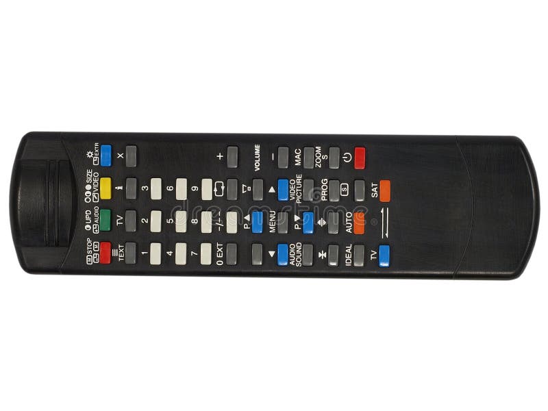 Black remote control. stock photo. Image of black, keypad - 19588318