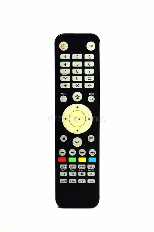 Black Remote Control with Button Stock Image - Image of digital, color ...