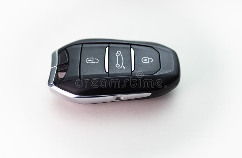 Black Remote Control Car Key Stock Image - Image of white, security ...