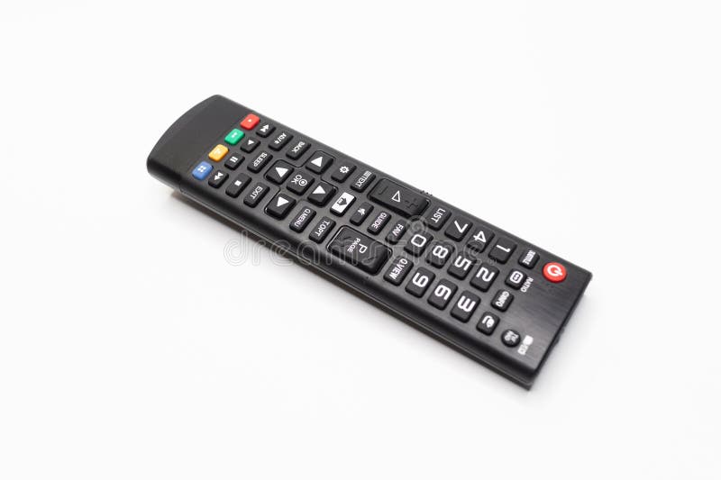 TV Remote Control Device on Table Editorial Stock Image - Image of ...