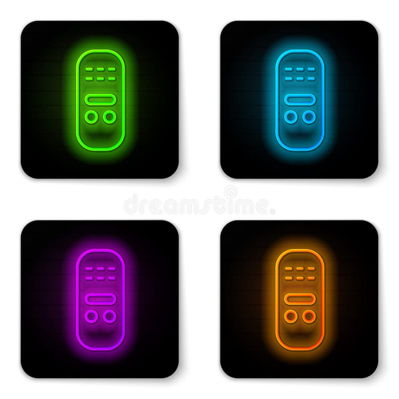 Black Remote Control Icon Isolated on Black Background. Abstract Banner ...