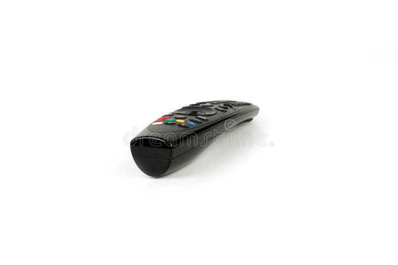 Black Remote Control Isolated on White Background Stock Photo - Image ...