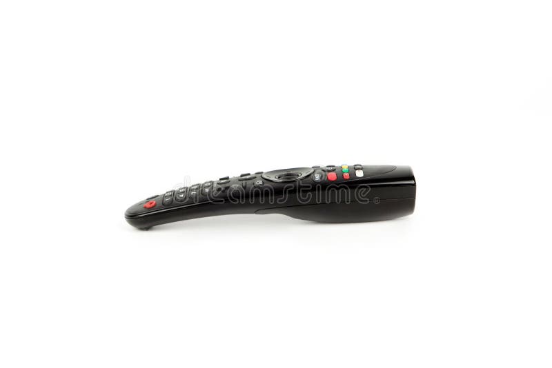 Black Remote Control Isolated on White Background Stock Photo - Image ...
