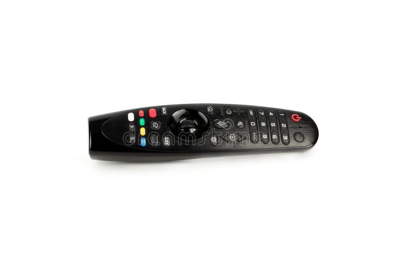 Black Remote Control in Hand Isolated on White Background Stock Image ...