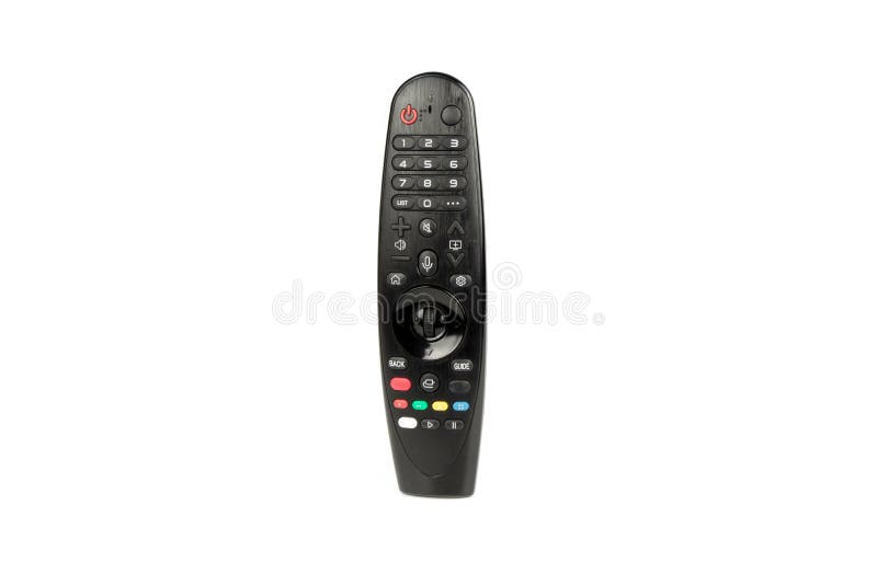 Black Remote Control in Hand Isolated on White Background Stock Image ...