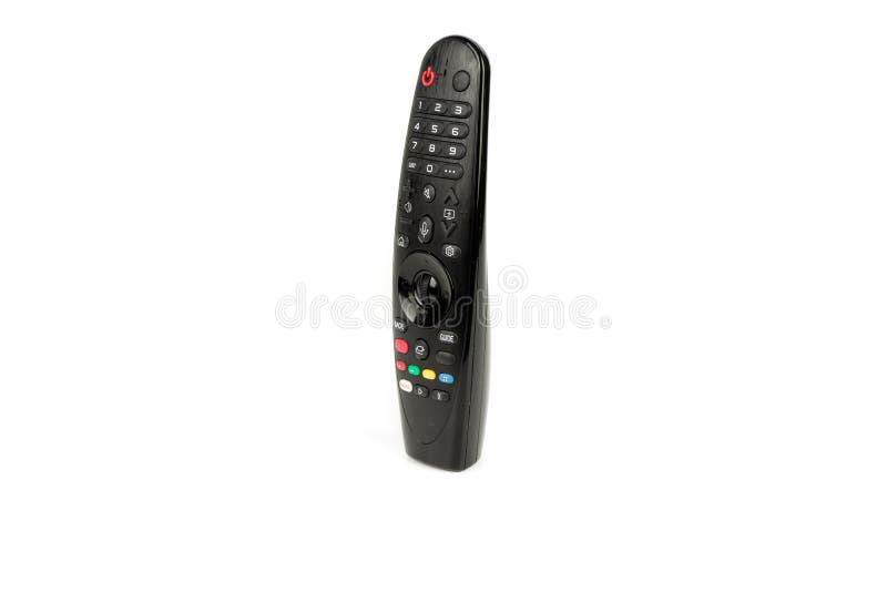 Black Remote Control in Hand Isolated on White Background Stock Photo ...