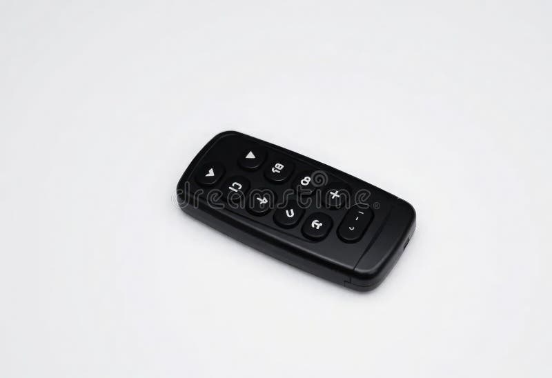 Black Remote Control with Number Pad Stock Illustration - Illustration ...