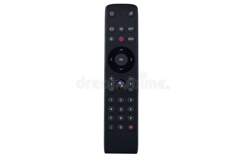 Black Remote Control with Directional Buttons Stock Image - Image of ...