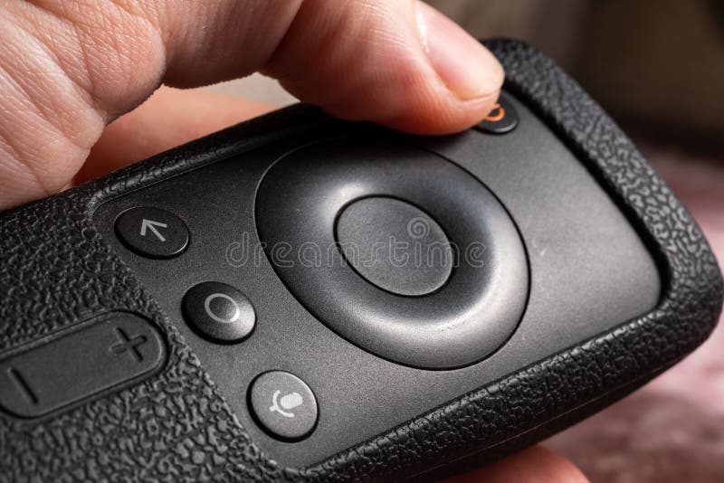 Black Remote Control from a Set-top Box in a Silicone Case Stock Photo ...