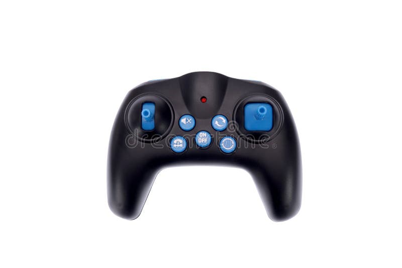 Black Remote Control from the Toy. on a White Background, Isolated ...