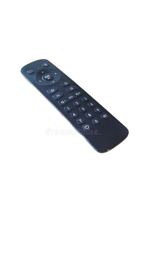 Black Remote Control for Tv on a White Background Stock Photo - Image ...