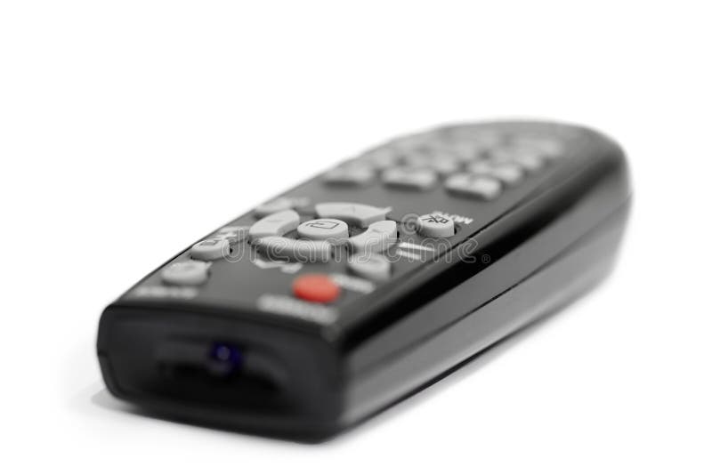 Black Remote Control on White Stock Image - Image of plastic, white ...