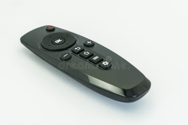 Black Remote Control on the White Background Stock Photo - Image of ...
