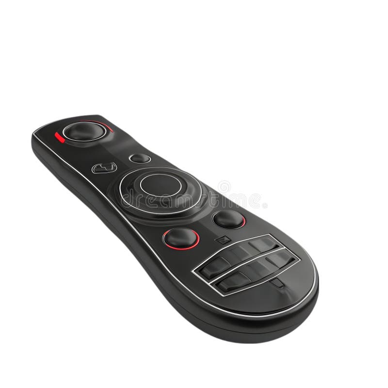 A Black Remote Control with a Red Button in the Middle Generated by AI ...