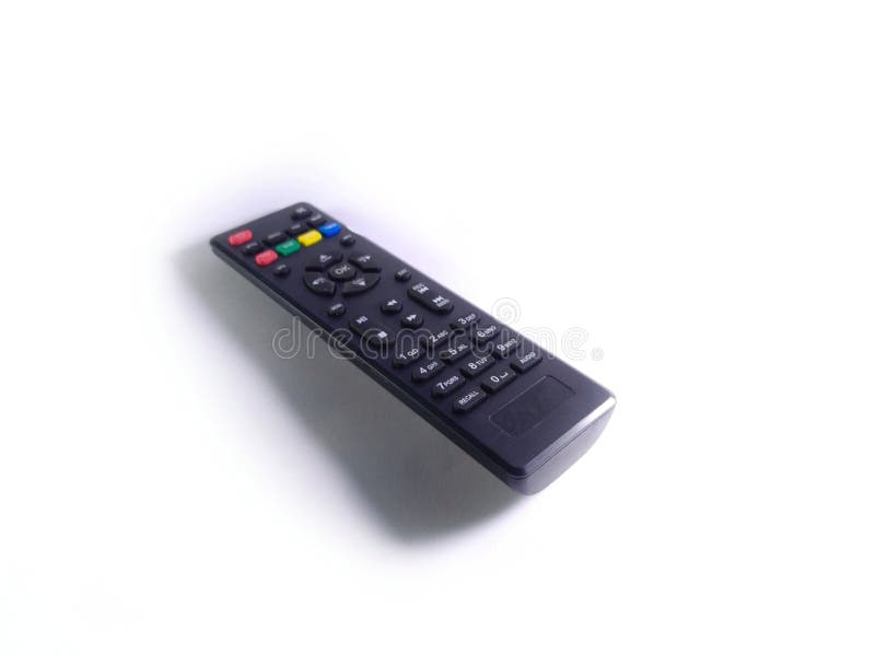 Black Remote Isolated on White Background Stock Photo - Image of ...