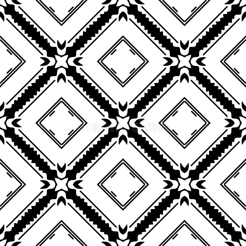 Vector Black Repeated Design on White Background Curve Zig Zag Shaped ...