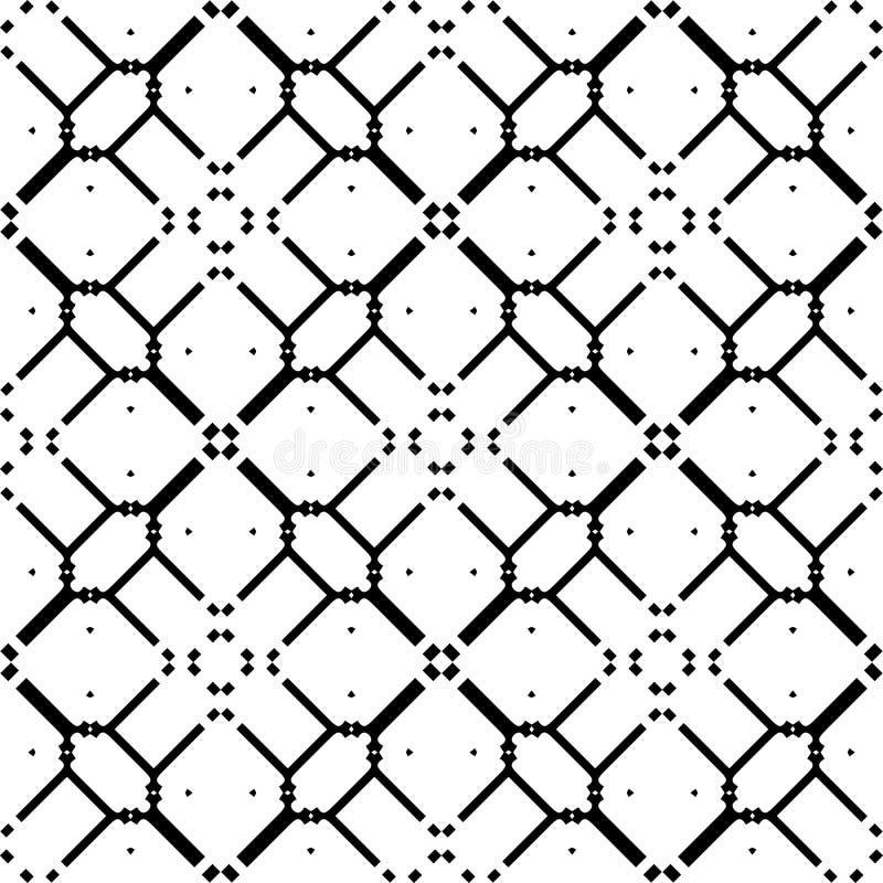 Vector Black Repeated Design on White Background Geometric Small ...