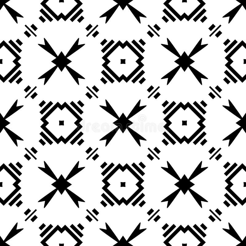 Vector Black Repeated Design on White Background Geometrical Patterns ...