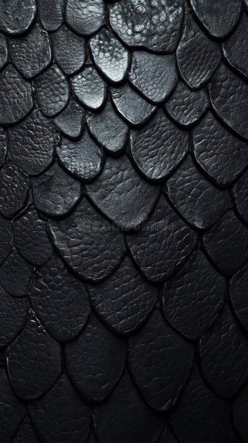Black Reptile Scale Texture - Seamless Pattern for Background or ...