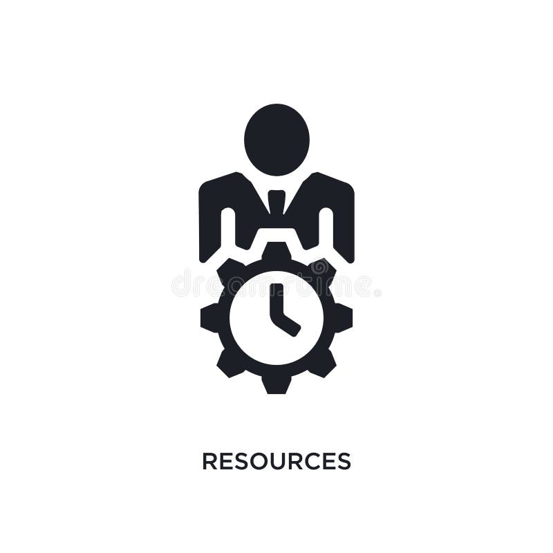 Black Resources Isolated Vector Icon. Simple Element Illustration from ...