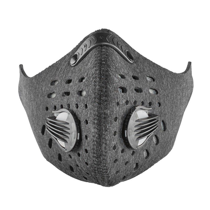 Black Respirator Mask Front View Isolated with Clipping Path Stock ...