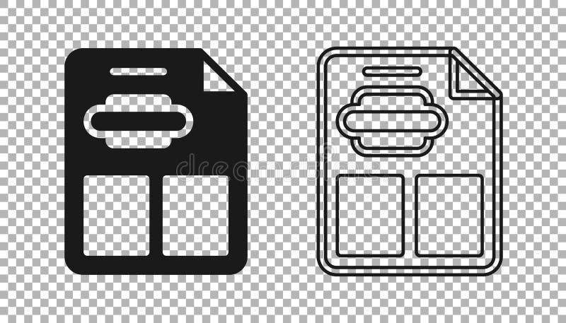 Black Restaurant Cafe Menu Icon Isolated on Transparent Background ...