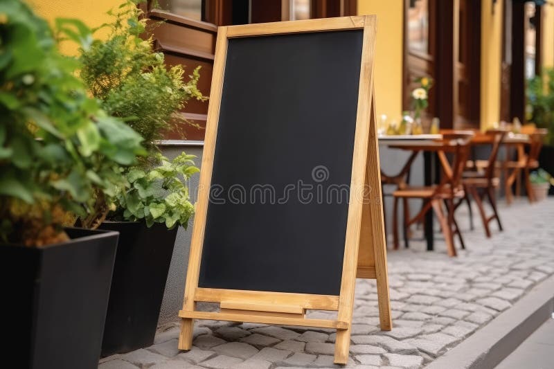 Black Restaurant Street Menu. Generate Ai Stock Illustration ...