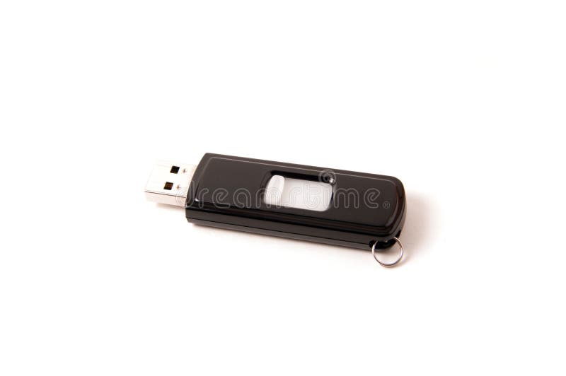 Black retractable USB key stock photo. Image of accessory - 29700274