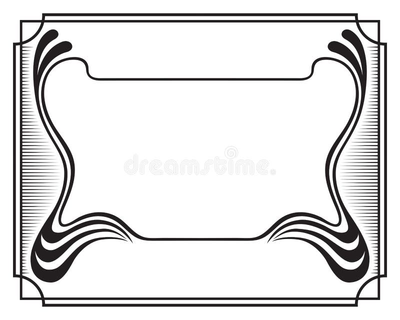 Black Retro Frame, Label, Card Stock Vector - Illustration of baggage ...