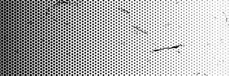 Black Retro Polygon Halftone Dots Effect in White Color Stock ...