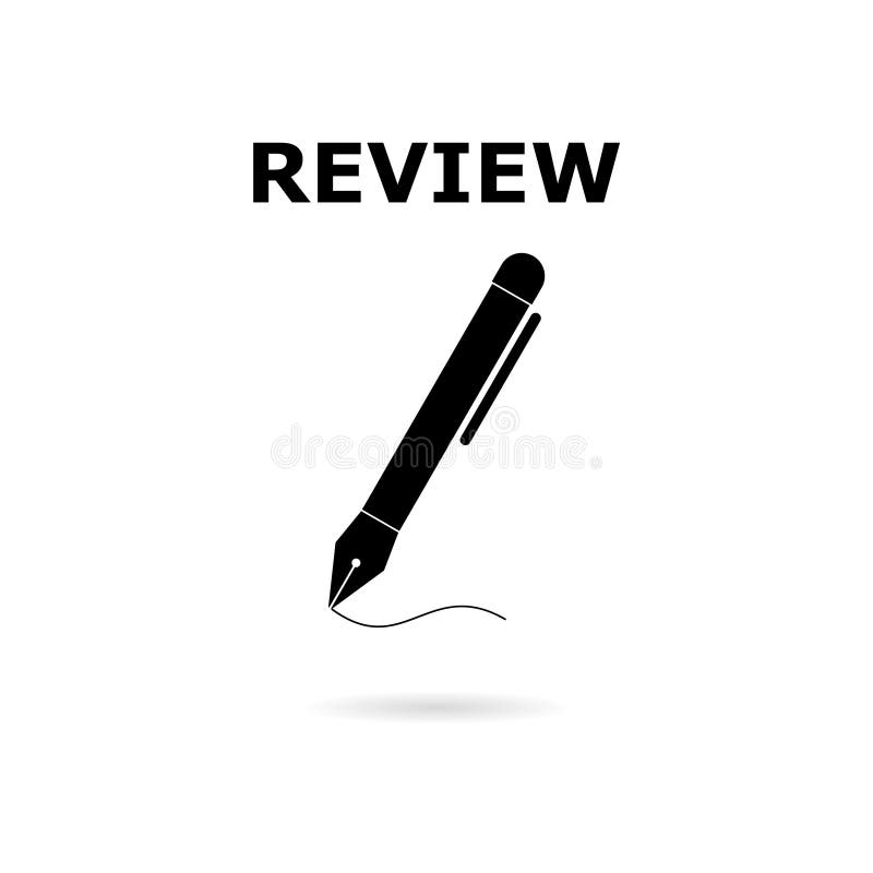 Black Review Logo, Pencil Icon Stock Vector - Illustration of isolated ...