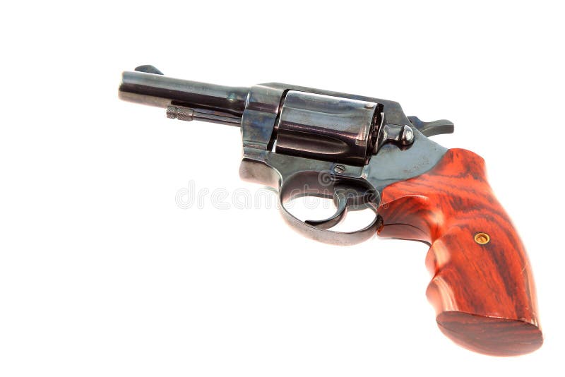 Black revolver gun stock photo. Image of closeup, hand - 28032588