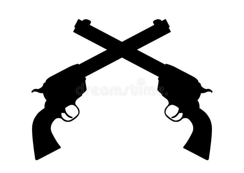 Black revolvers stock vector. Illustration of drum, vector - 71793364