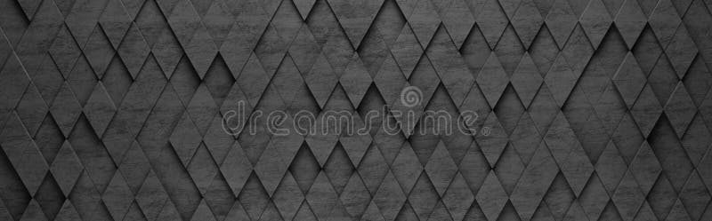 Black Rhombus Pattern 3D Render Illustration Stock Illustration ...