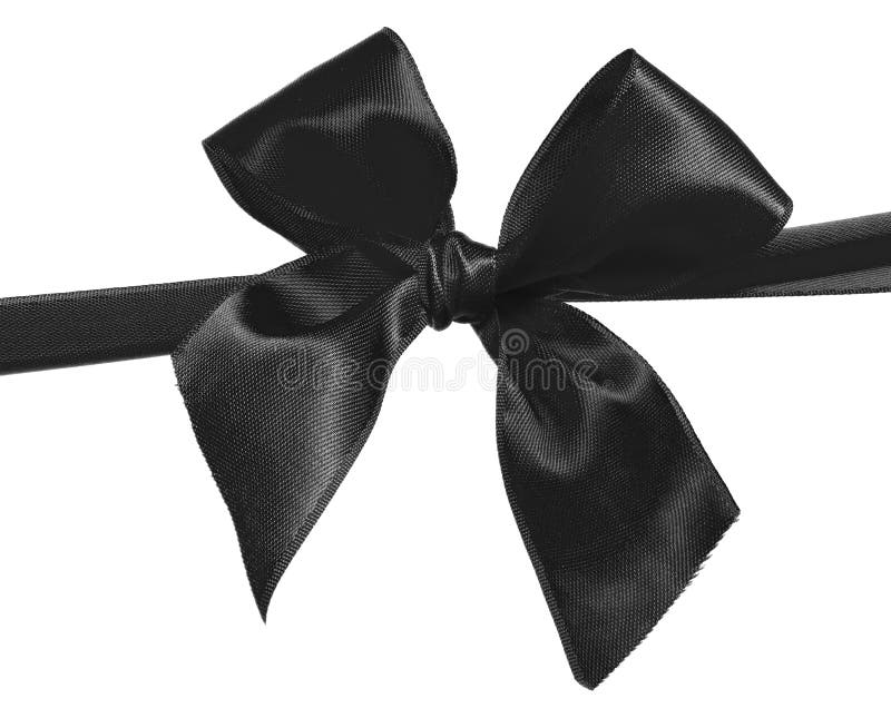 Black ribbon stock image. Image of present, clipping - 11916845