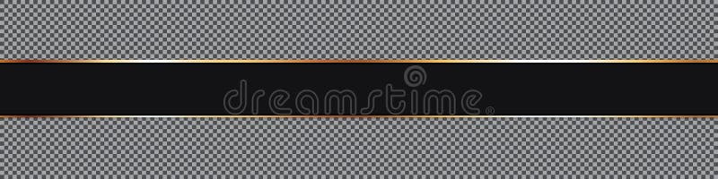 Black Ribbon Banner on Transparent Background Stock Vector ...